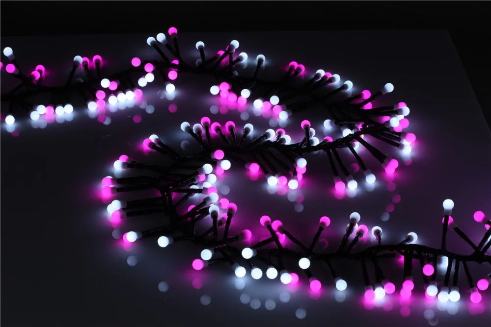 400 Led White And Pink Color Outdoor Cluster String Light - Buy Led ...
