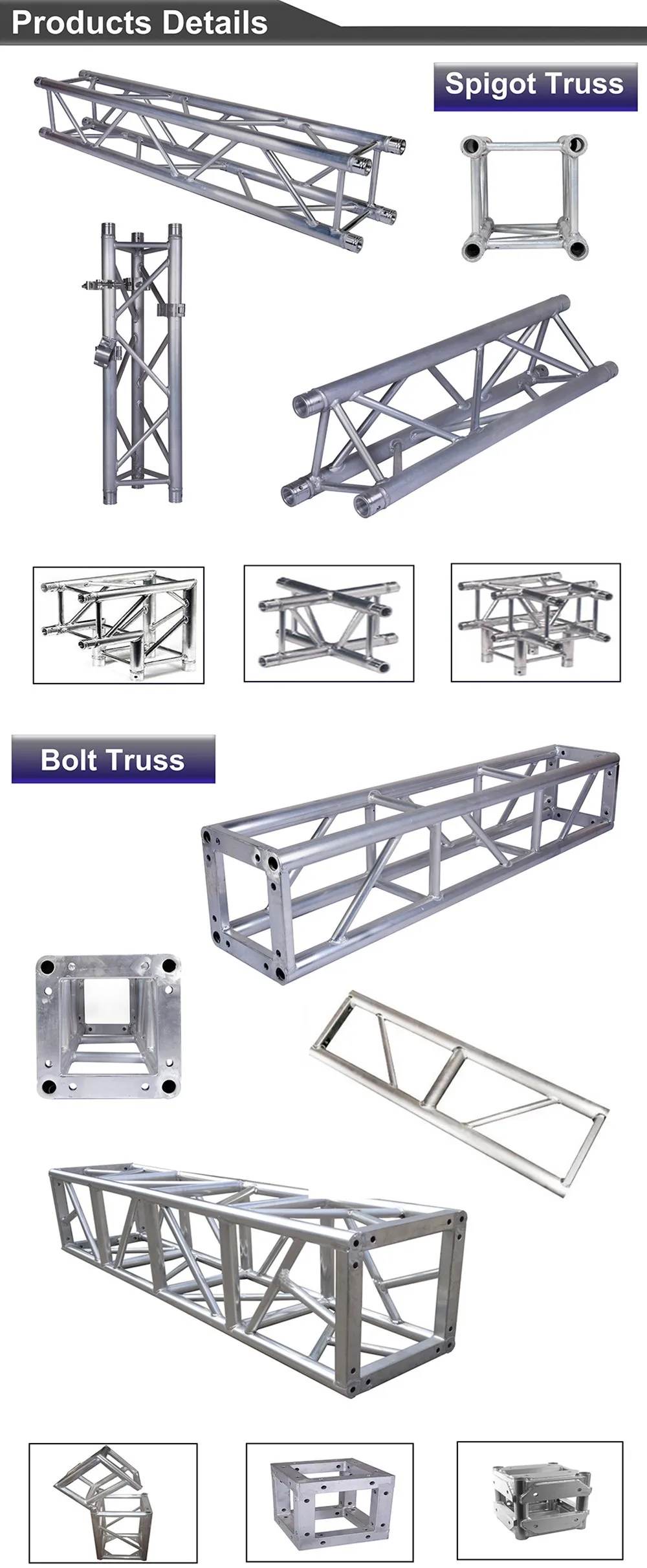 Silver Color And Aluminum Alloy 6082-t6 Material Truss - Buy 300mm ...