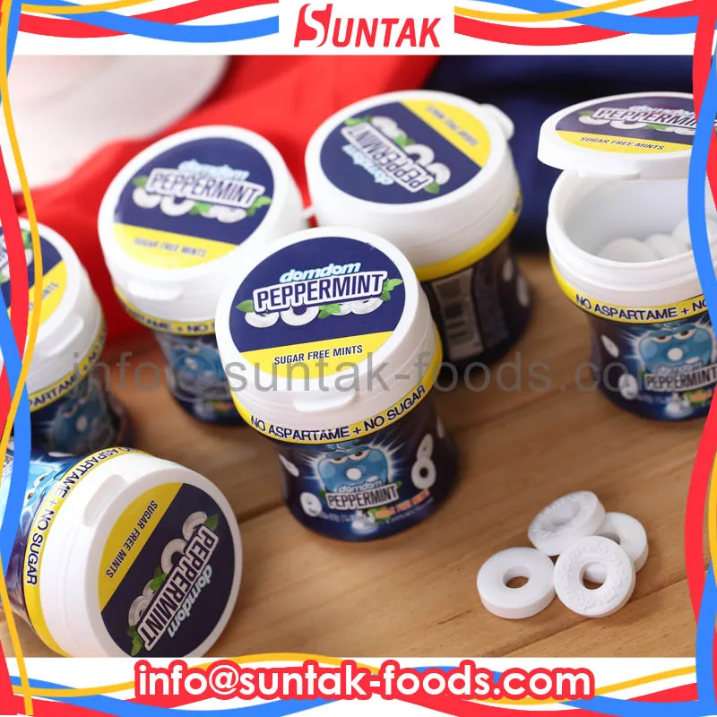 Round Peppermint Candy Low Calories Health Mints Sweets Brand - Buy ...