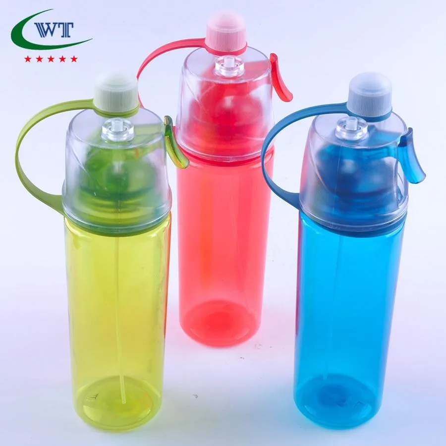 600ml Cool Plastic Drinking Water Bottle With Spray Mist - Buy Cool ...