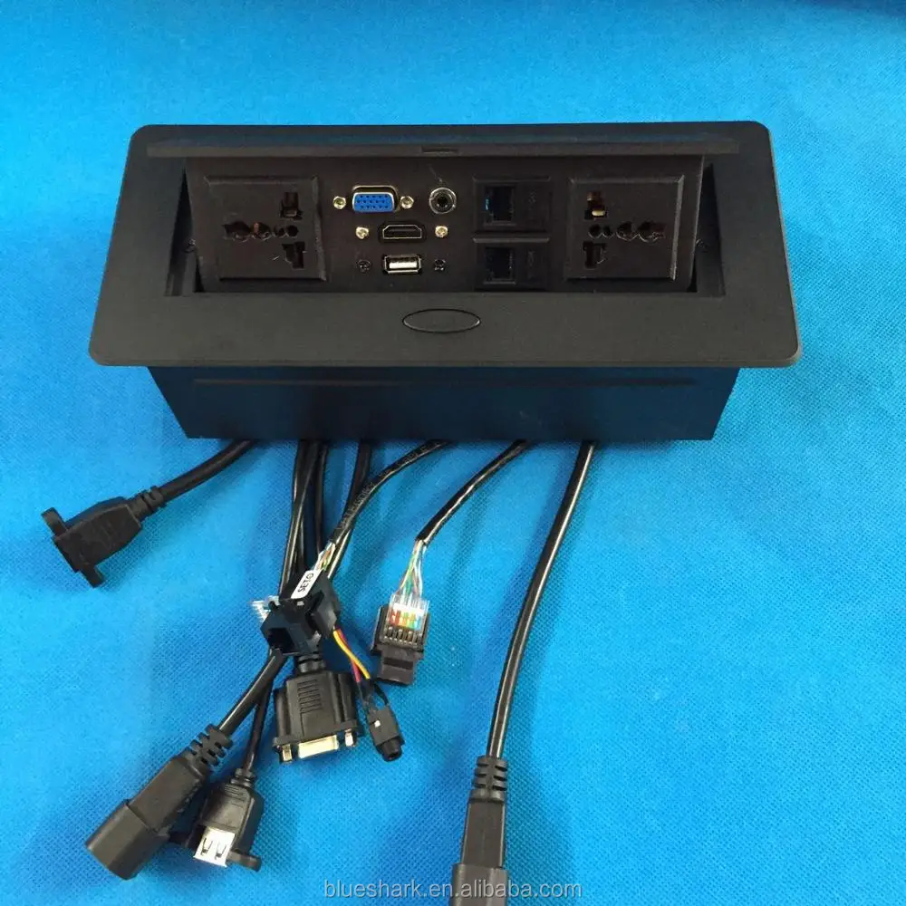 Multimedia Conference Tabletop Cable Connection Pop Up Socket With Vga ...