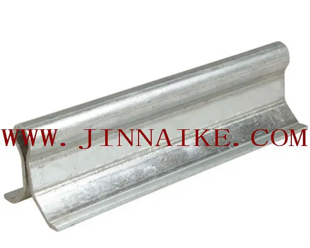 U Groove Floor White Galvanized Sliding Door Track with Wheel