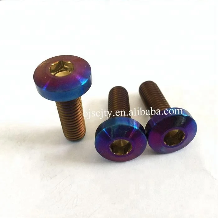 Factory Custom Anodized Blue Titanium Screw M5 M6 M8 M10 - Buy Titanium ...