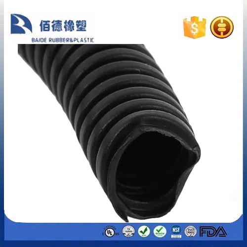 Solid Rubber Flexible Pa Corrugated Tube Hose Ul Black - Buy Solid ...