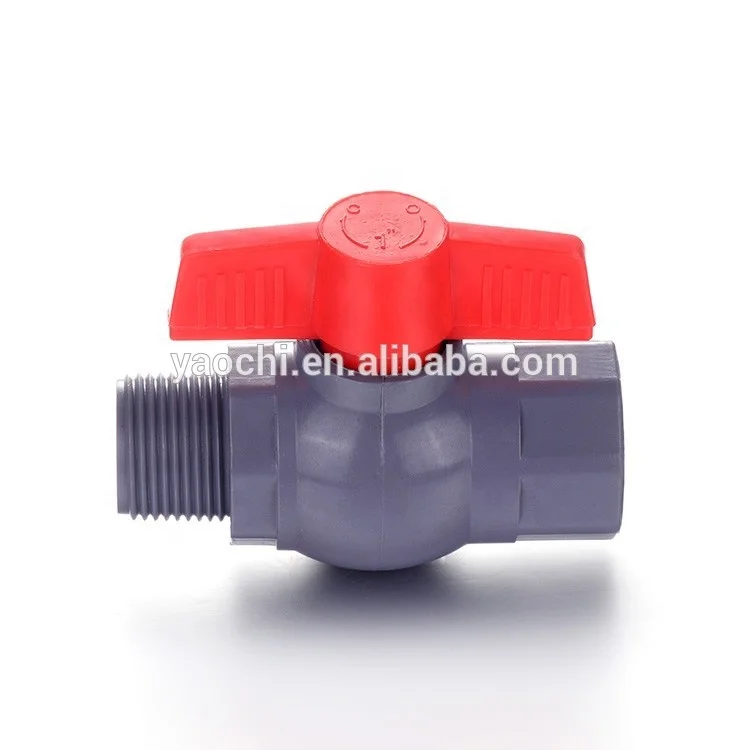 Plastic Pvc 1/2 Inch Bsp Thread High Pressure Female Male Ball Valve ...
