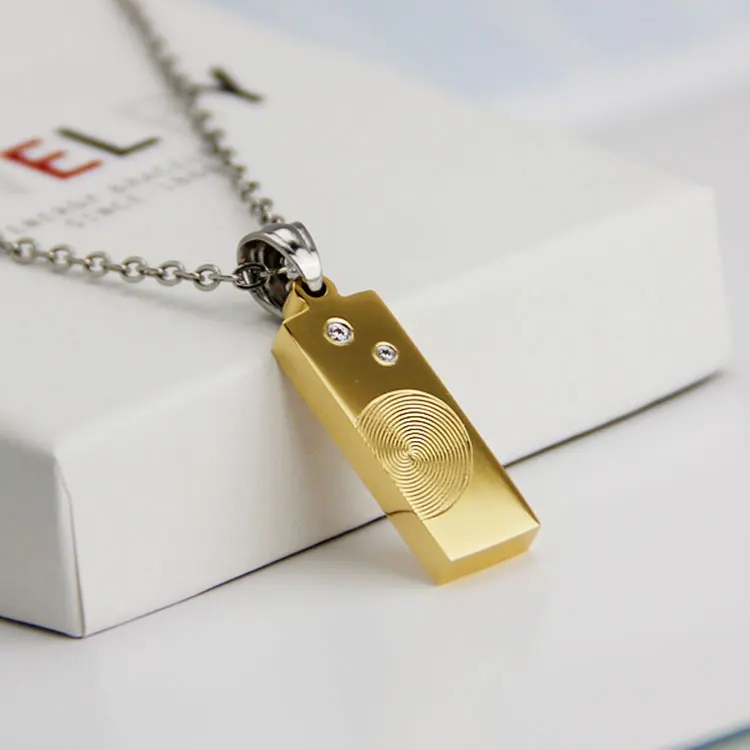 Kalung Baja Tahan Karat Pria,Desain Modis Liontin Emas Untuk Pria - Buy ...