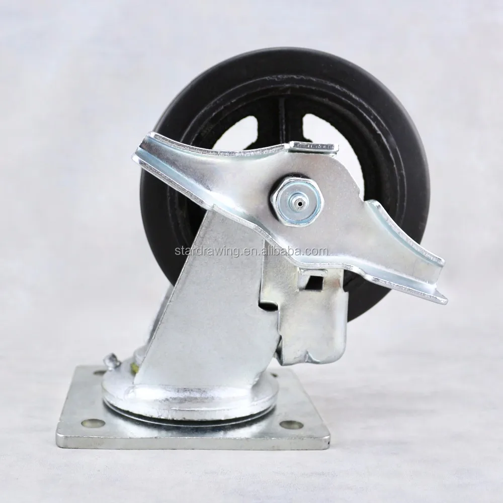 Ss China 125 Mm Heavy Duty Plate Swivel 5 Inch Waste Bin Caster Cheap ...