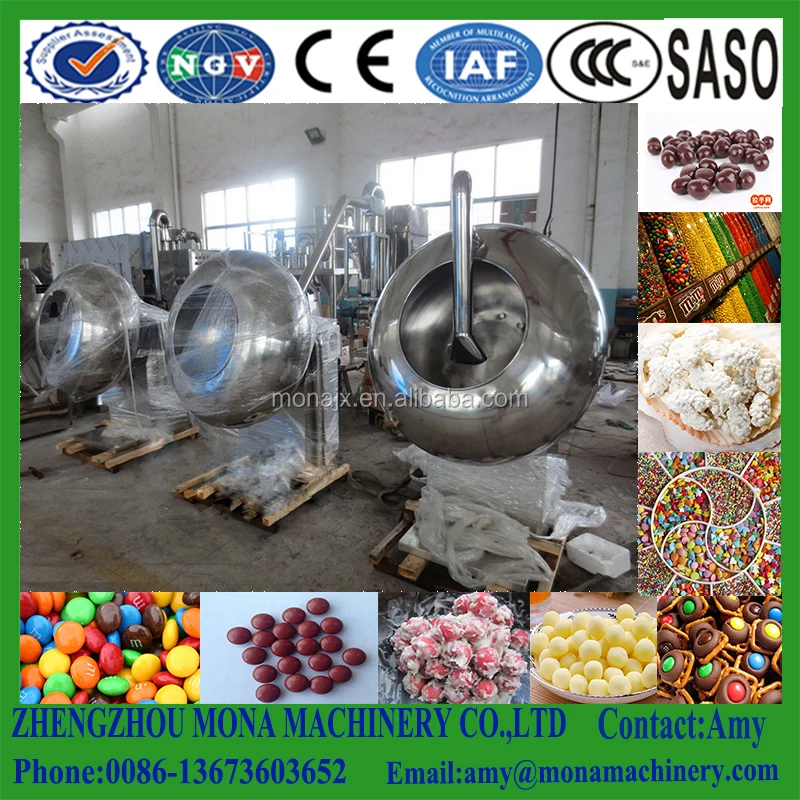 Suiker/Snoep/Chocolade peanut coating machine Rolling Jas Pan Machine ...