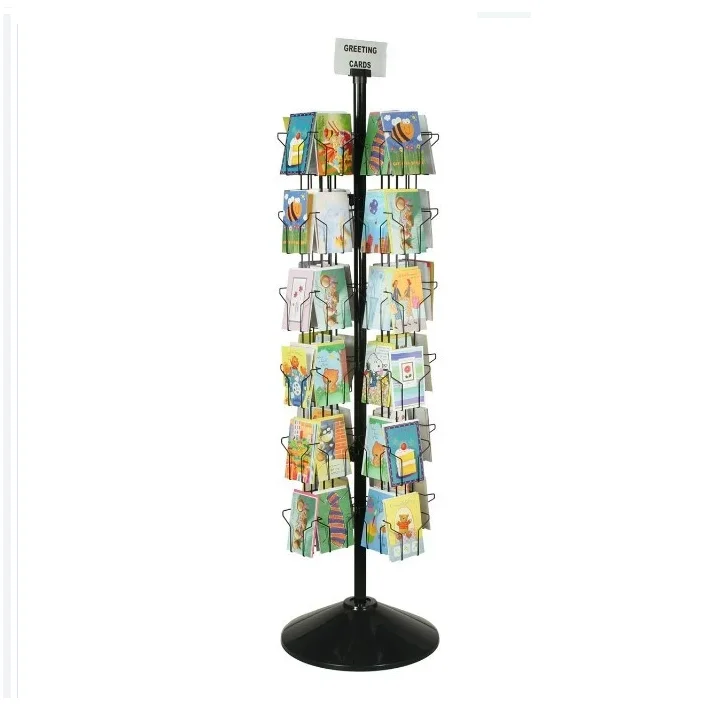 Rotating Greeting Card Display Rack - Freestanding & Versatile