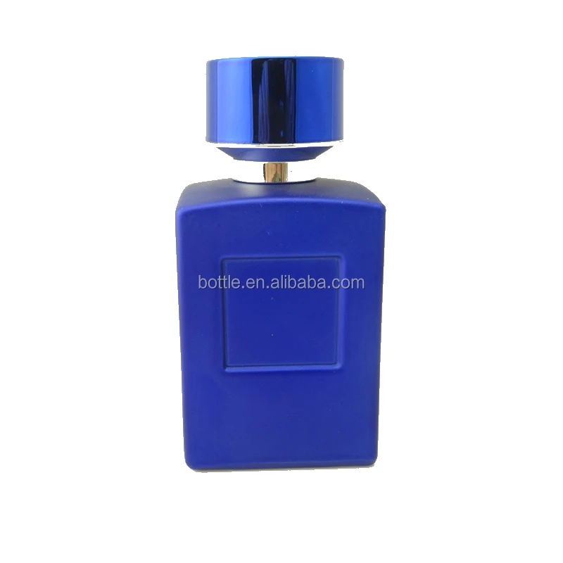 100ml 3.4 Fl O.z Matt Blue Square Perfume Glass Bottle Wholesale - Buy ...