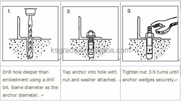 Heavy Duty Wedge Type Expansion Anchor - Grace Quality