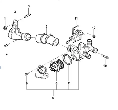 1731782 Genuine Thermostat Housing Für Ford Transit V348 2.2l Bk3q ...