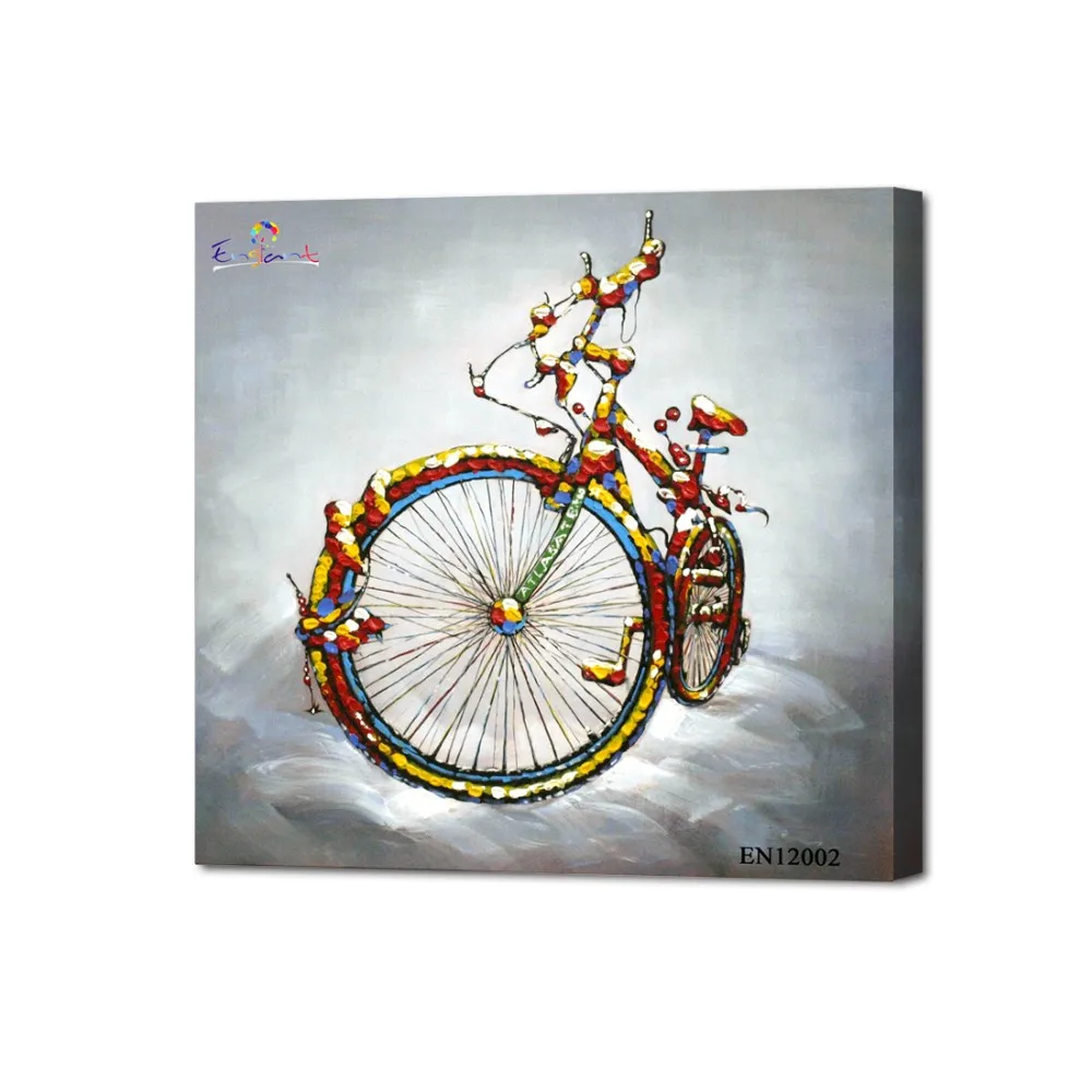 Still Life Bike Oil Painting Pop Bicycle Pop Art Painting - Buy Modern ...