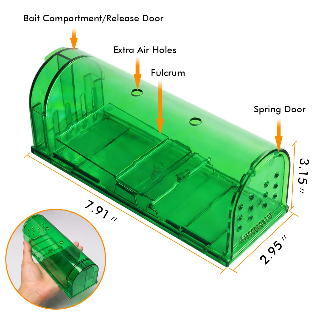 2019 Upgraded Bigger Size Green Mouse Trap Humane Rat Trap - Buy Mouse ...