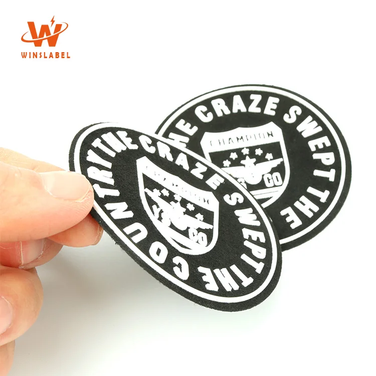 High Quality Eco-friendly Custom Garment Brand Embossed Logo Sew On ...