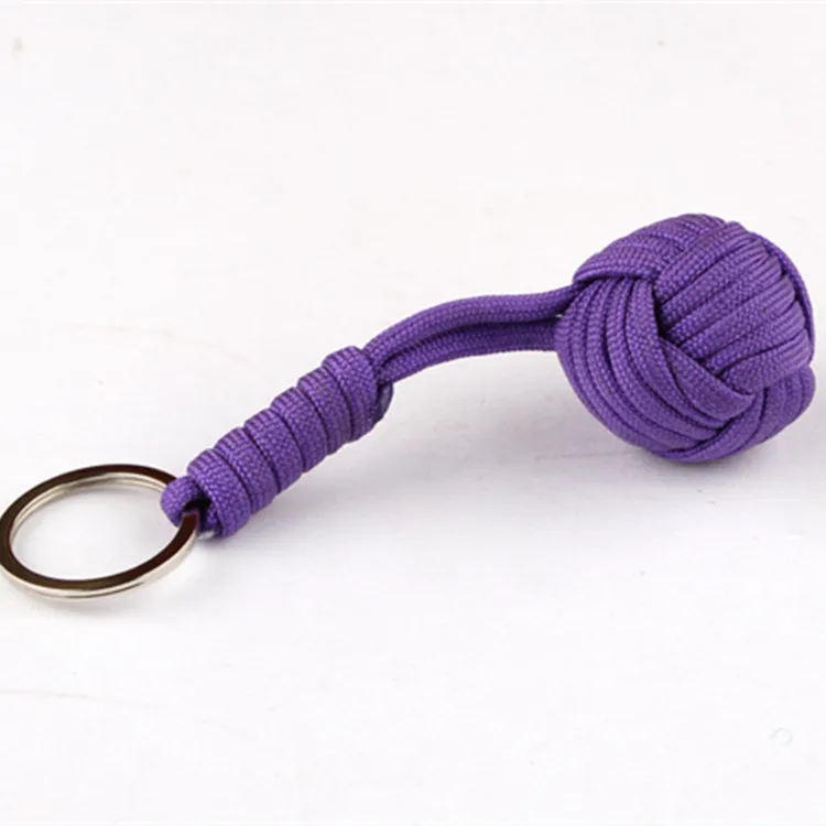 Black Survival Self Defense 550 Parachute Monkey Fist With Steel Ball ...