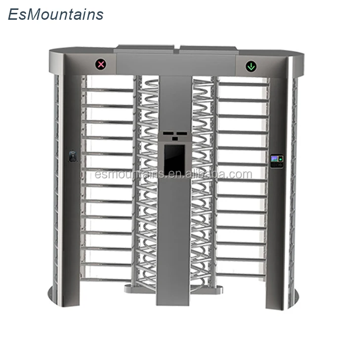 Double Lane Full Height Turnstile School Turnstile With Automatic Coin ...