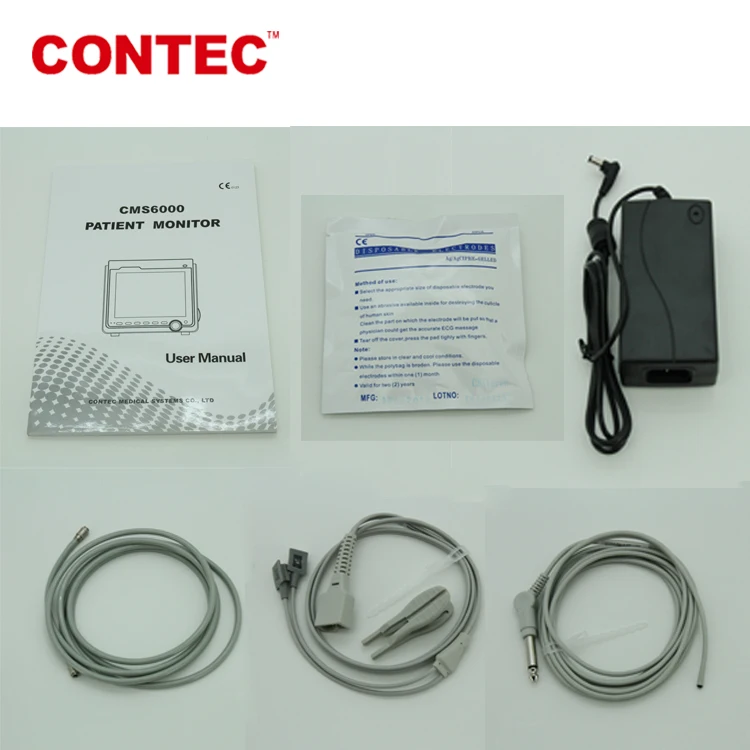 Contec Cms6000 Ecg Spo2 Nibp Resp Tem Icu Patient Monitor Multi ...