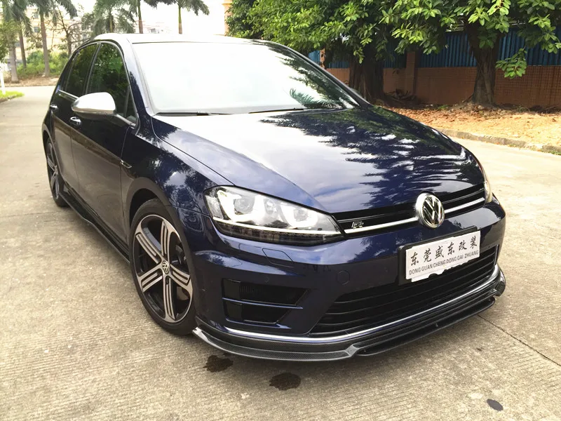 Golf7 Mk7 R Carbon Fiber Side Skirt Extension For Volkswagen Vw Golf ...