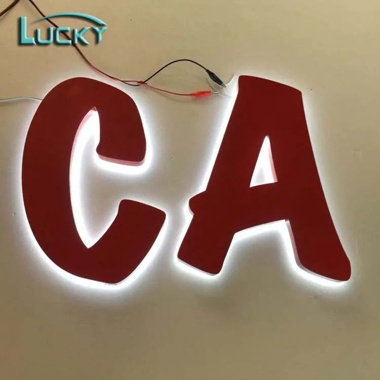 Red Color Painted Acrylic O/n/r/a/d/c Backlit Led Letter Sign - Buy ...