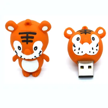 8 16 32 Gb G Usb 2.0 Cartoon Tiger Flash Memory Stick Drive Pen U Disk ...