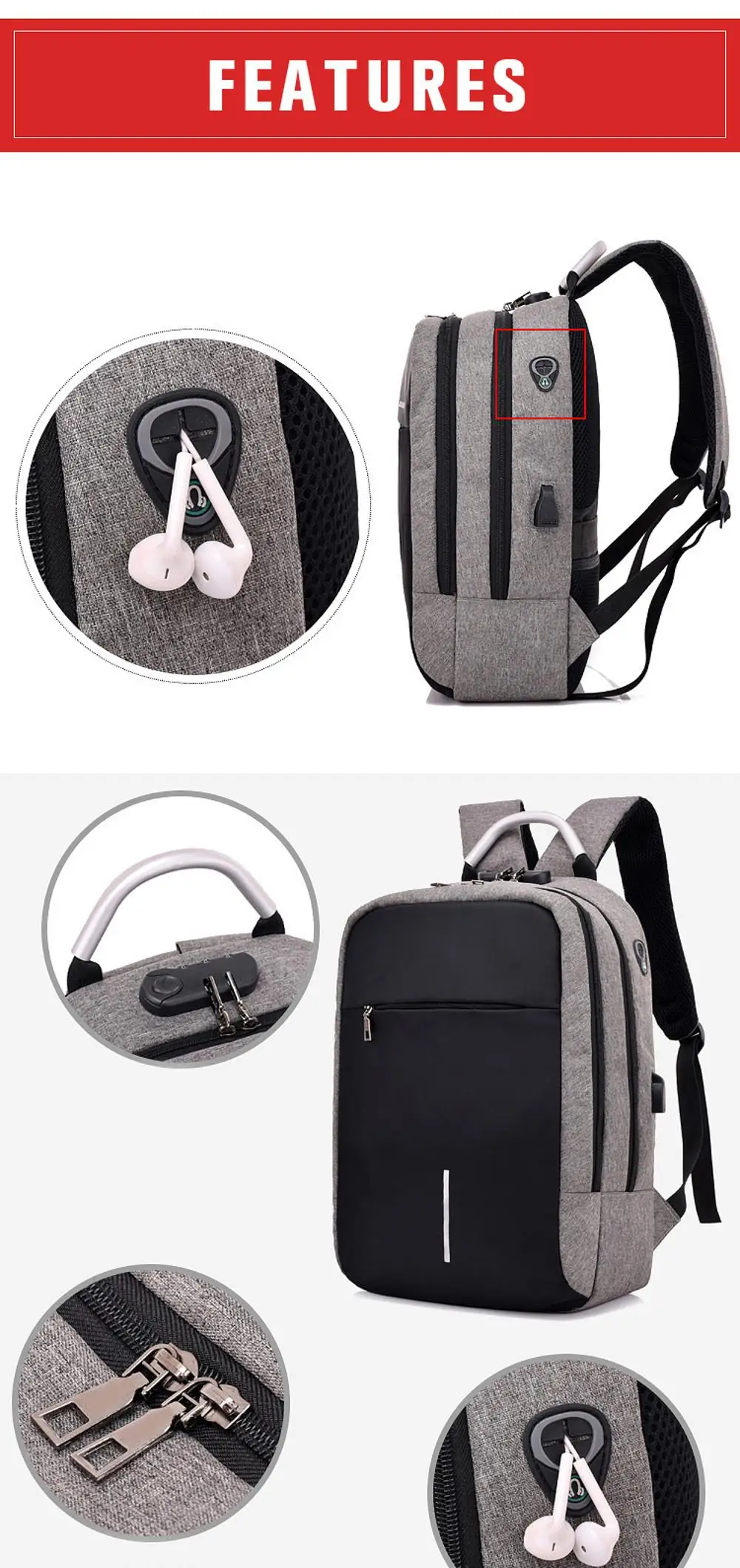 Waterproof Portable Ant Fleece Laptop Backpack - China Supplier
