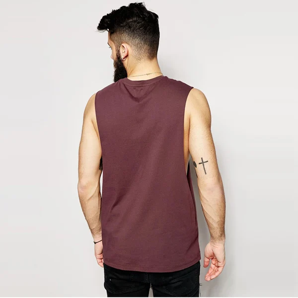 100 Cotton Dropped Armhole T Shirt,Fancy Sleeveless Muscle T-shirt ...