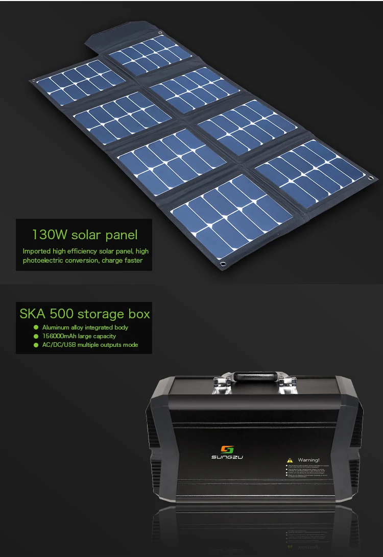 Sungzu 500w Solar Generator 110 Volt 220 Volt 240 Volt Output And 130w ...