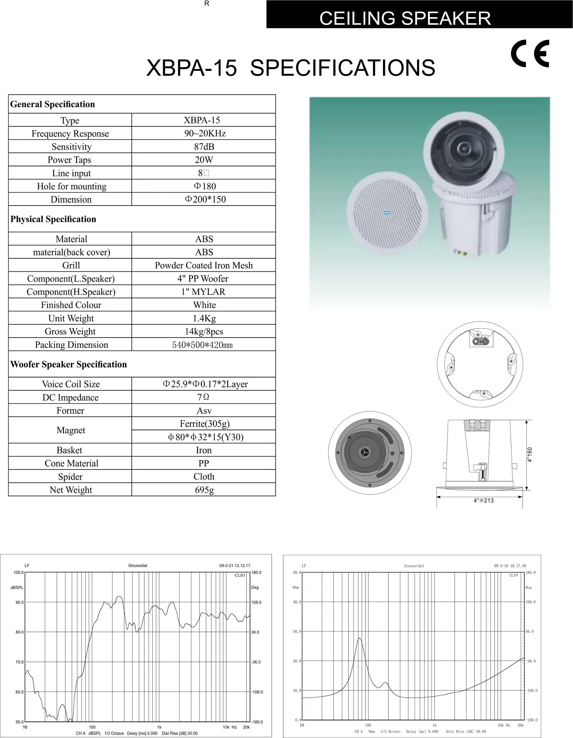 Tcp/ip/sip/rj45/ip Speaker,Ip Ceiling Speaker,Outdoor Waterproof ...