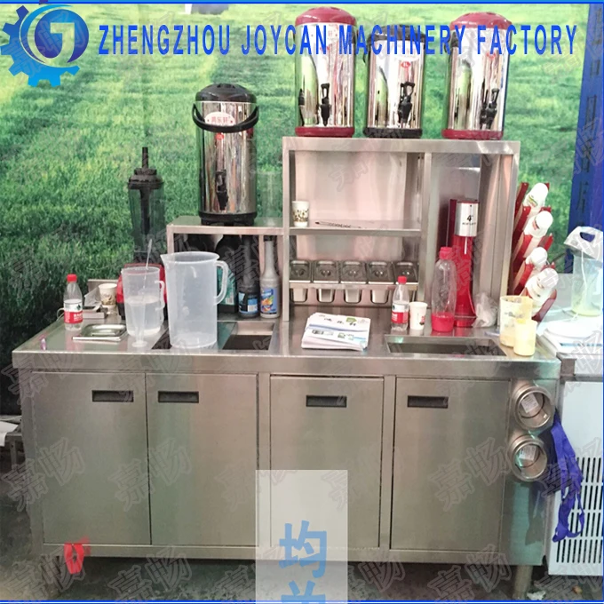 Stainless Steel Display Table Milk Tea Counter Design Sweet Shop ...