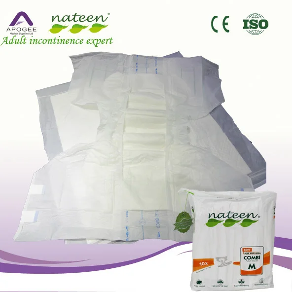 Quick Dry Daily Adult Diapers Or Adult Nappy Nateen Brand Free Samples ...