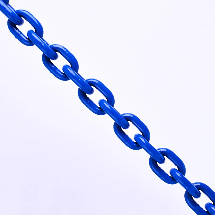 G100 Blue Powder Coated Welded Alloy Steel Chains for Lifting