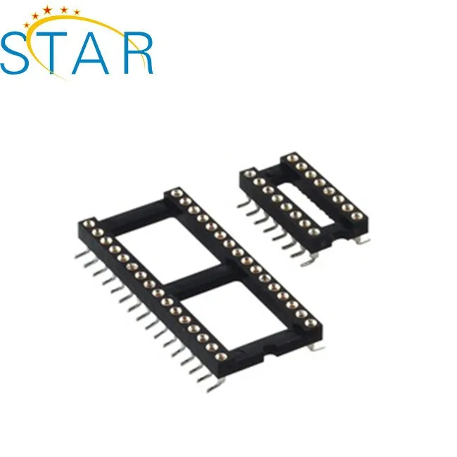 2,54mm Smt Socket Ic Pin Redondo Socket Ic 6 8 10 12 14 16 18 20 22 24 ...