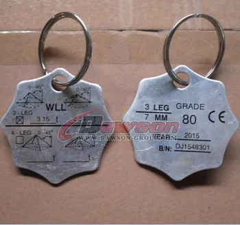 Metal Tags For G80 Lifting Chain Slings - Buy Metal Tags,Metal Tags For ...