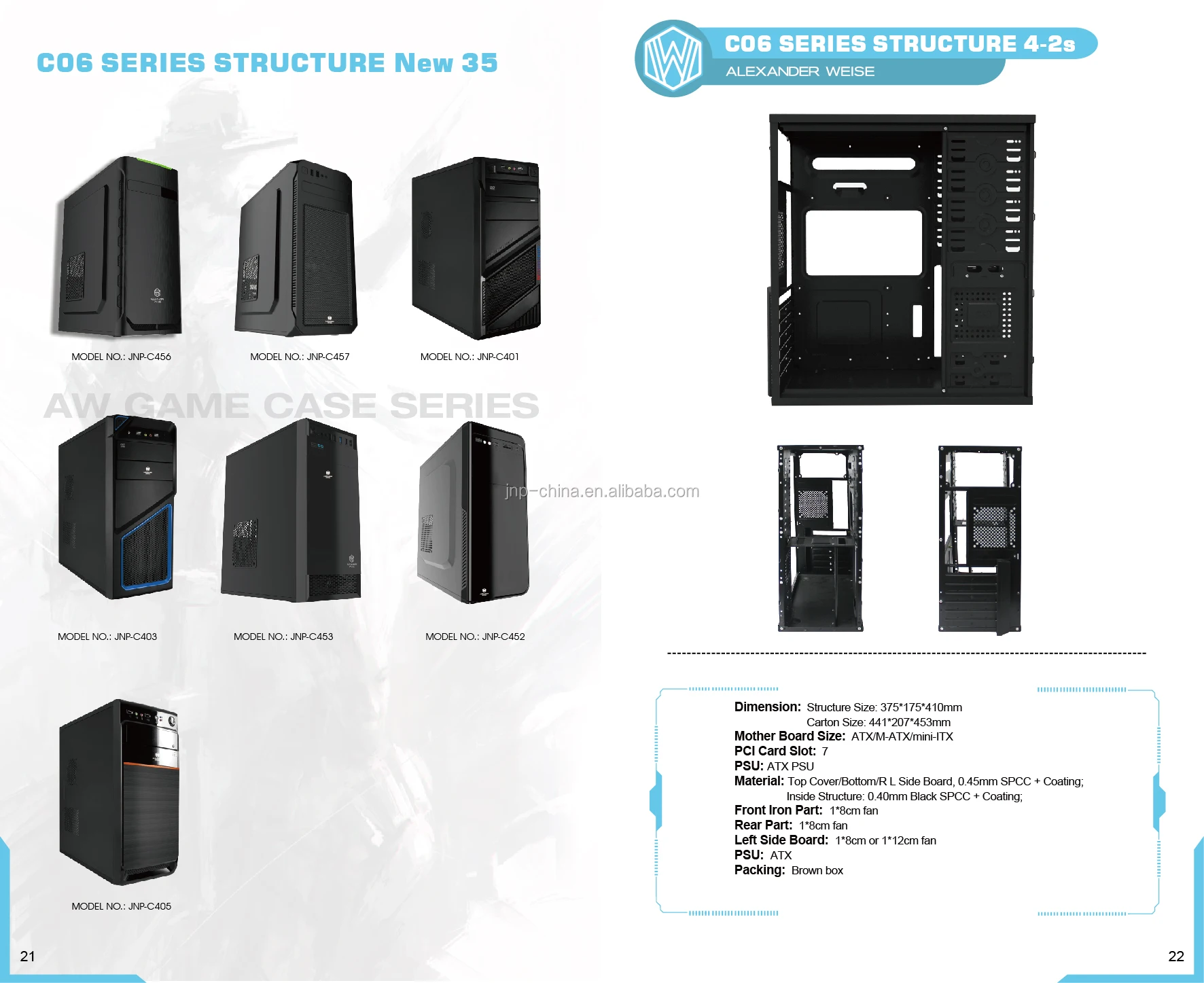 375mm Size Micro Special Design Cpu Casing Matx Computer Atx Pc Case ...