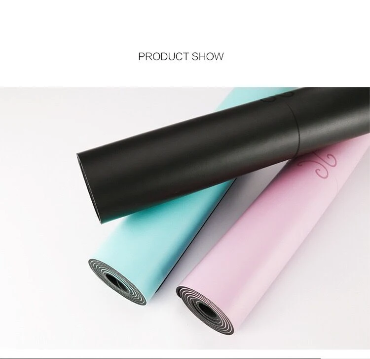 Pu Leather Natural Rubber Yoga Mat New Design Eco Friendly Cork Rubber ...