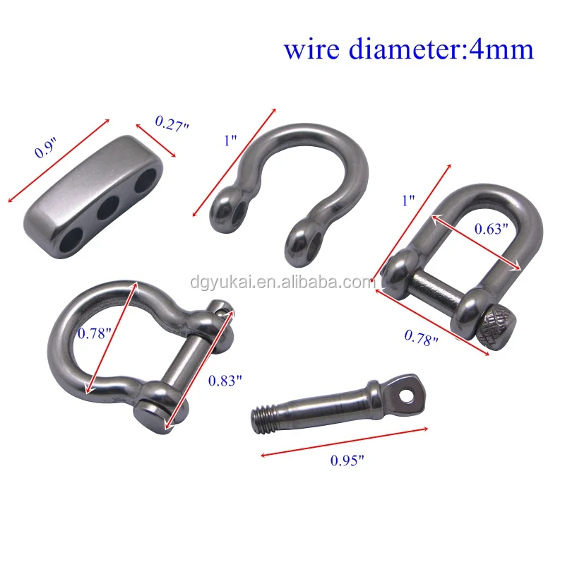 Yukai Adjustable D Ring Shackle/u Shape Shackle/550 Paracord U Type ...