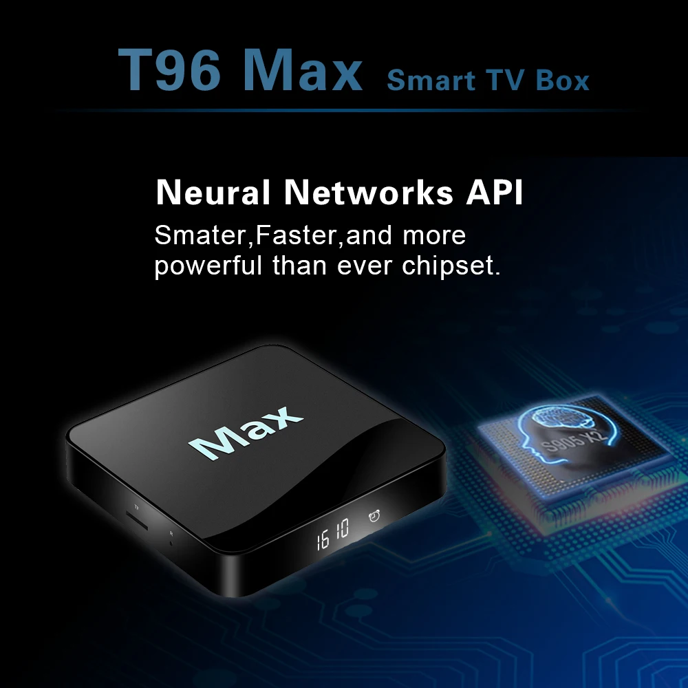 Android TV caja de streaming T96max s905X2 tv box 2GB16GB x2 cubo ...
