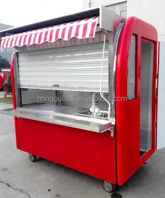 2017 Minggu New Used Food Carts Fibreglass Food Vans For Sale Mobile ...