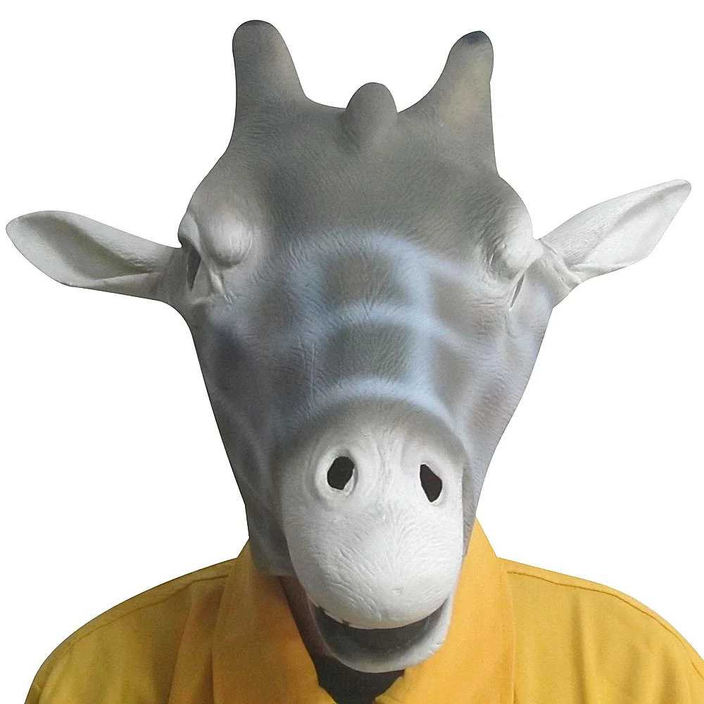 Salable 3d Realistic Funny Animal Giraffe Latex Full Face Mask For Mask ...