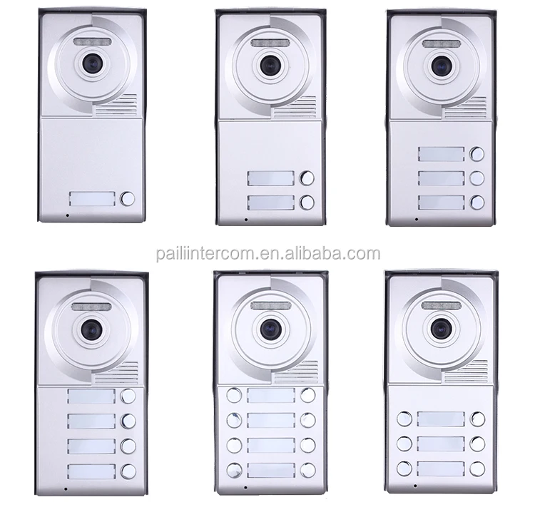 2 Wire Multi Apartments Video Intercoms With 3 Buttons For 3 Family ...