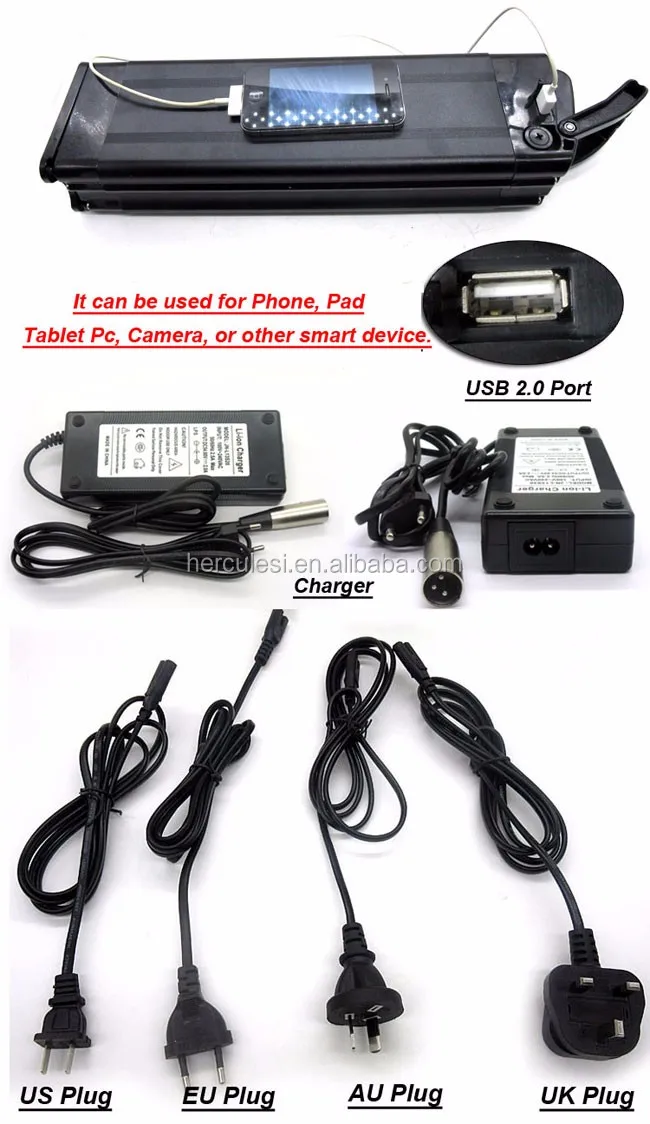 Silver Fish Battery Case 48v 12ah / 15ah / 18ah Lithium Battery Pack ...