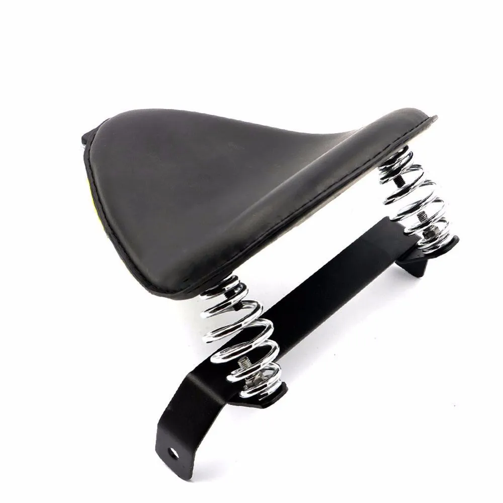 12" Plain Driver Motorcycle Solo Seat Base Bracket Stitching Springs ...