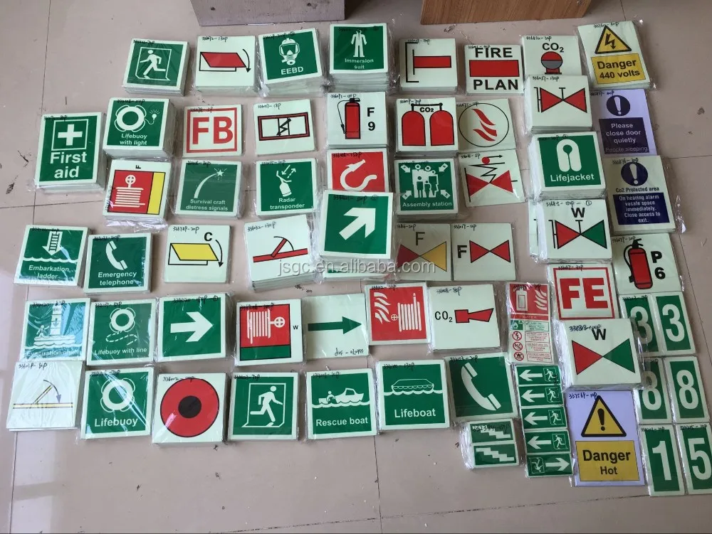 Marine Safety Signs Factory - Photoluminescent IMO Symbols