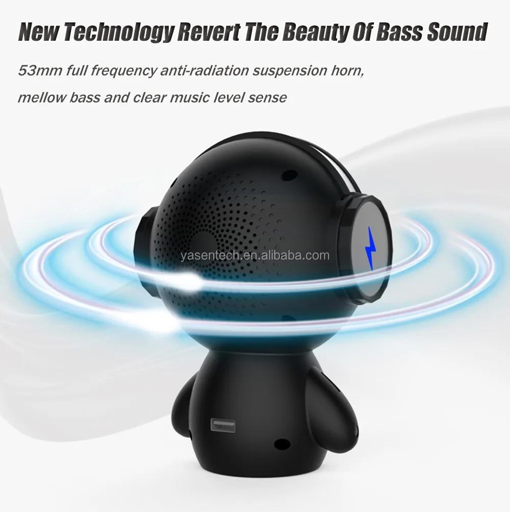 Smart Robot Speaker With Bt Csr 3.0 Plus Bass Music Calls Handsfree Tf ...