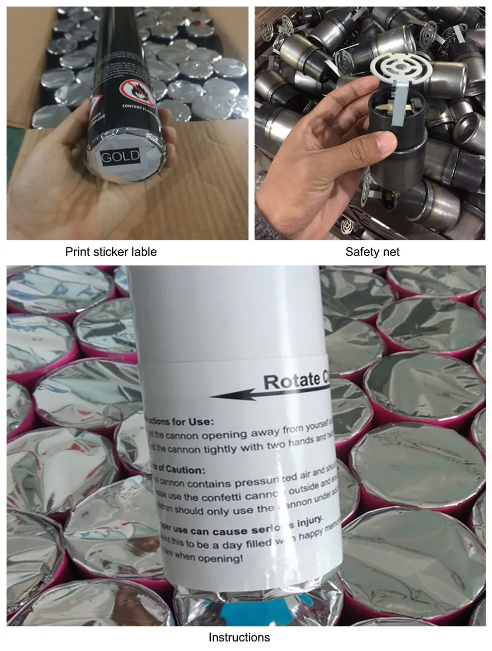 Spring Loaded Table Party Poppers - Festive Confetti Shooters