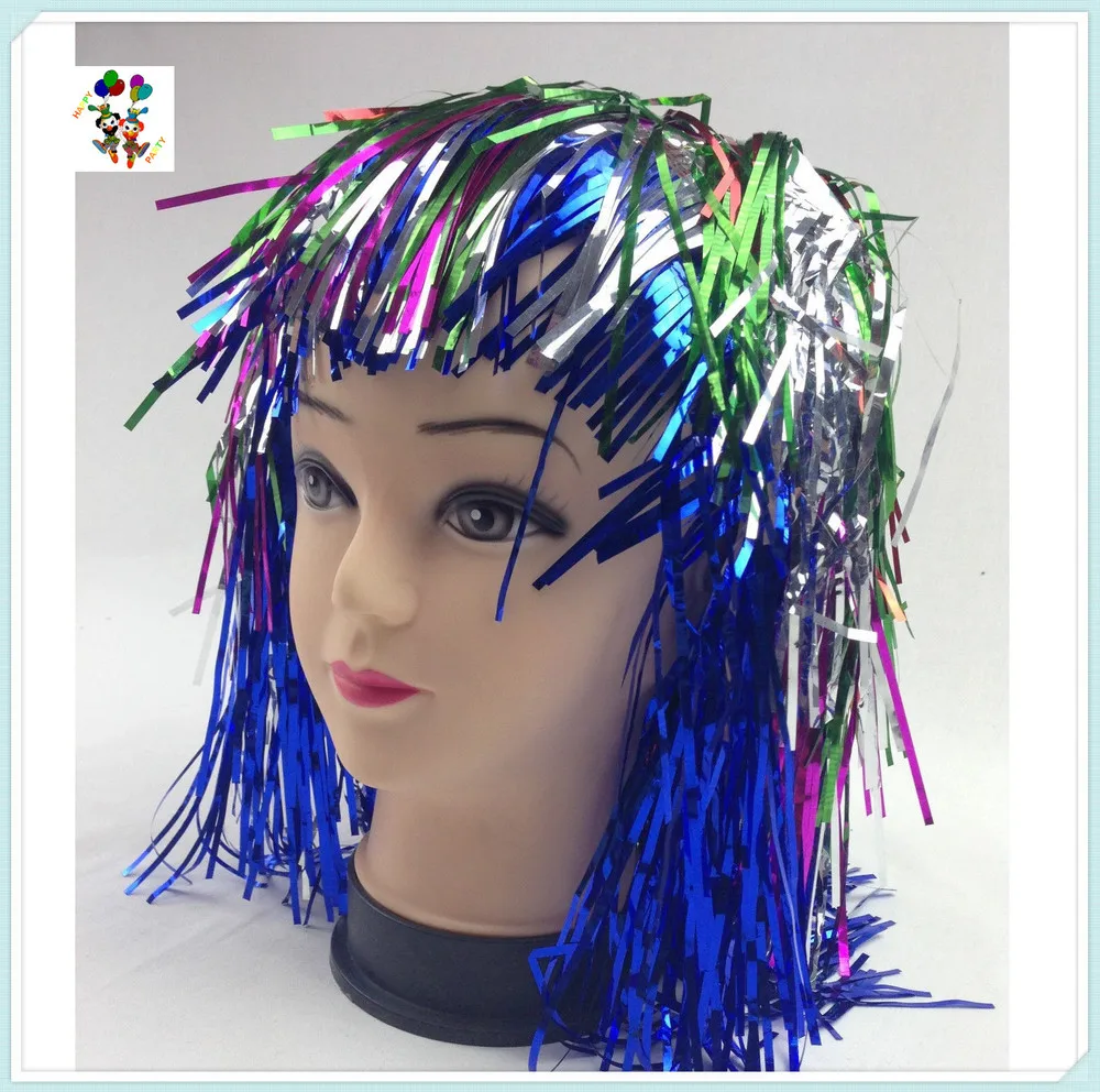 Cheap Carnival Party Unisex Short Mardi Gras Tinsel Wigs Hpc-0055 - Buy ...
