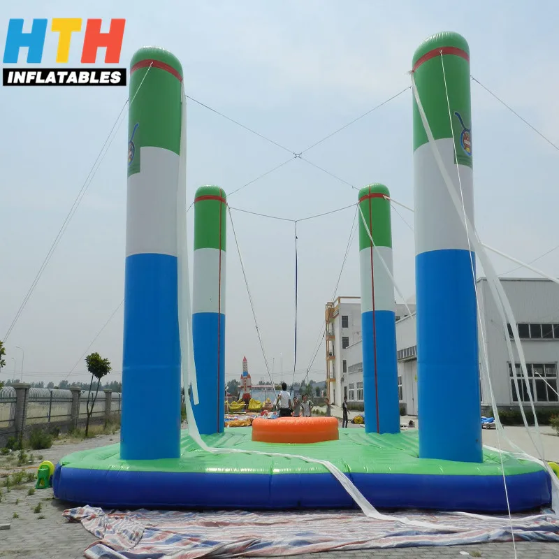 Exciting Three Pillars Inflatable Bungee Equipments For Long Jump - Buy ...