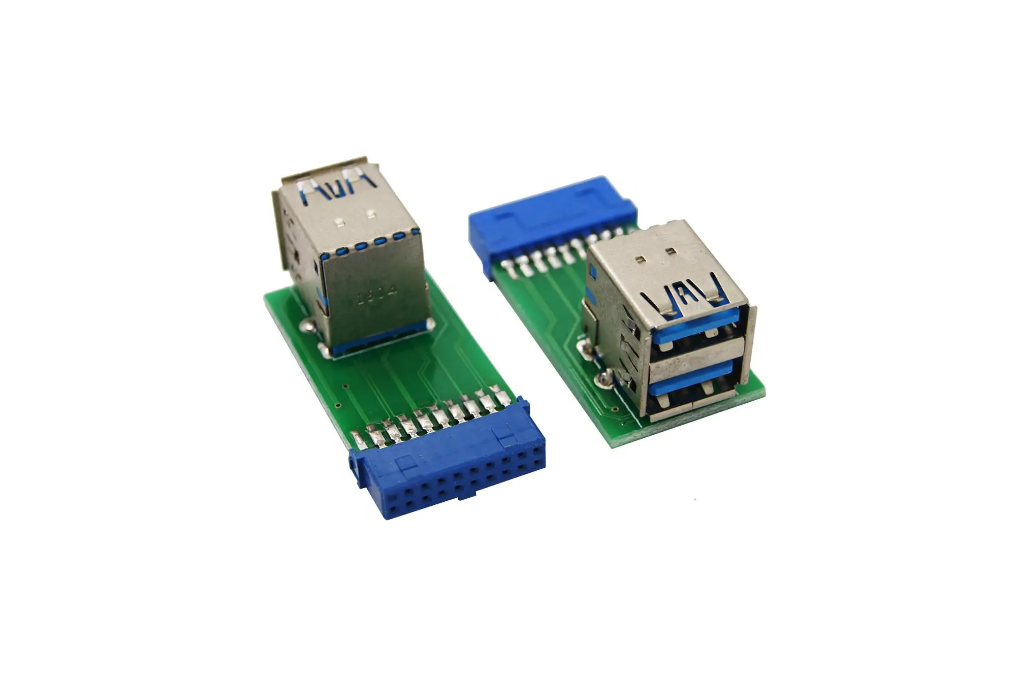 Vertical Usb 3.0 Adapter 20-pin Female Usb3.0 Motherboard 20pin To Dual ...