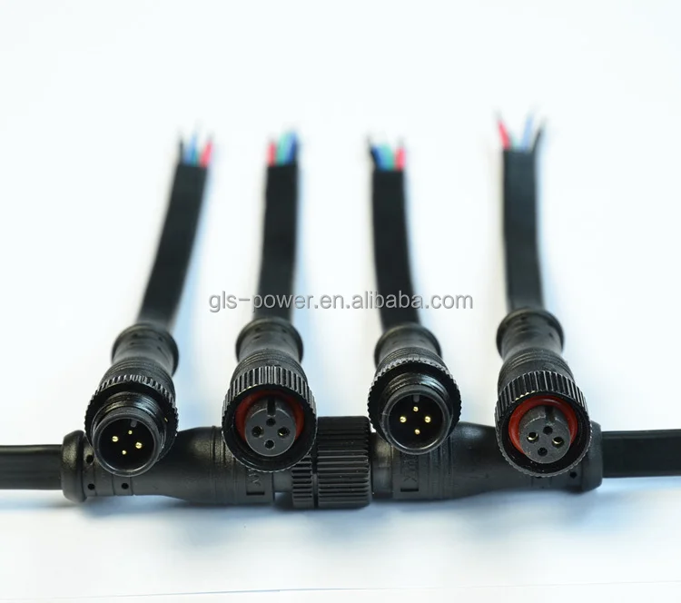 Waterproof Led Connector 4-pin Ip 65 Ip 67 Ip 68 - Buy Led Connector 4 ...
